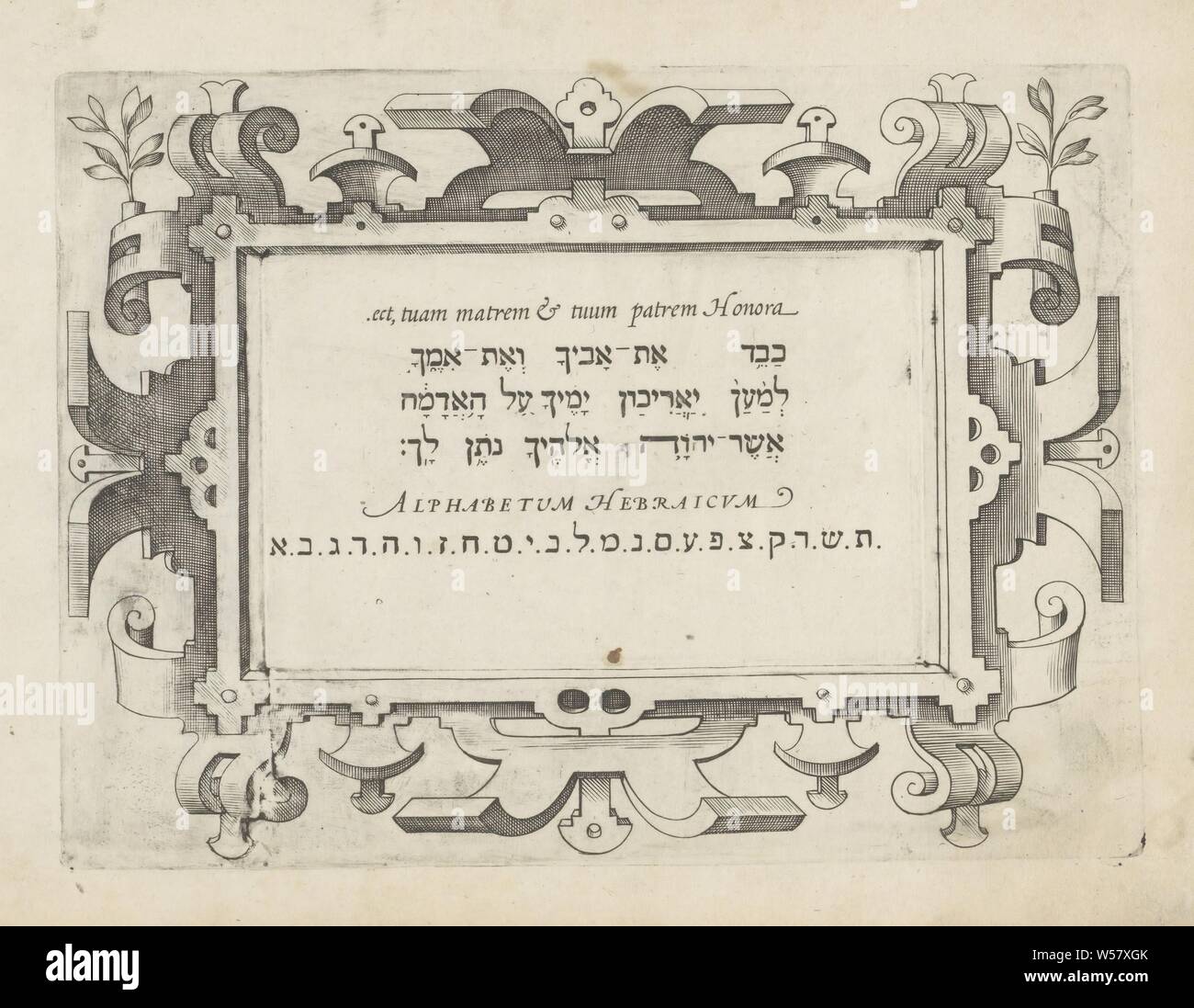 Writing example: ect, tuam matrem & tuum patrem Honora Alphabetum ...