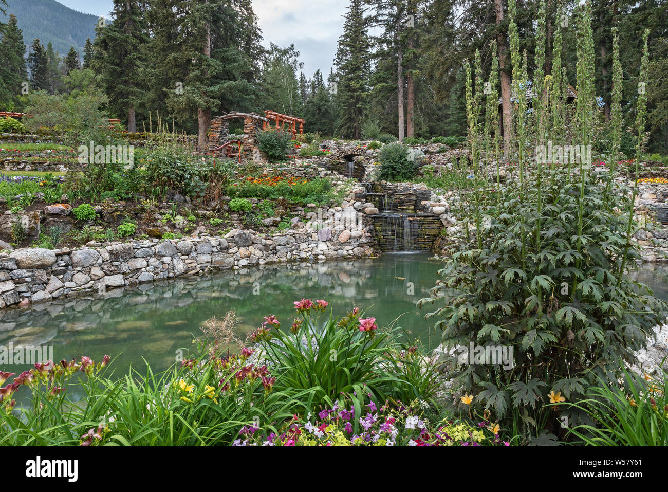 The Cascade Rock Gardens on the Grounds of the Administrative Building ...