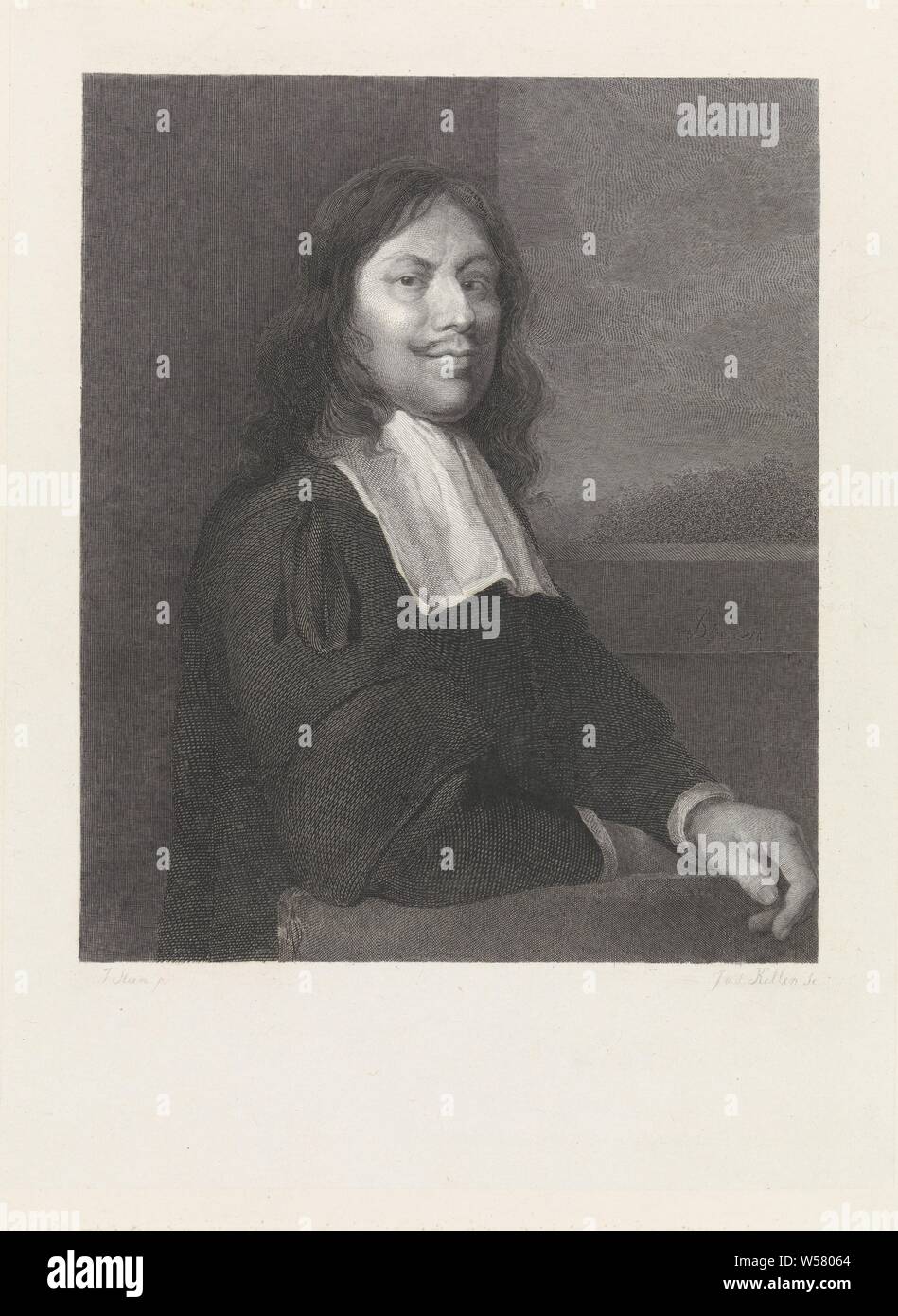 Portrait of Jan Steen, Portrait halfway to the right of the seventeenth ...