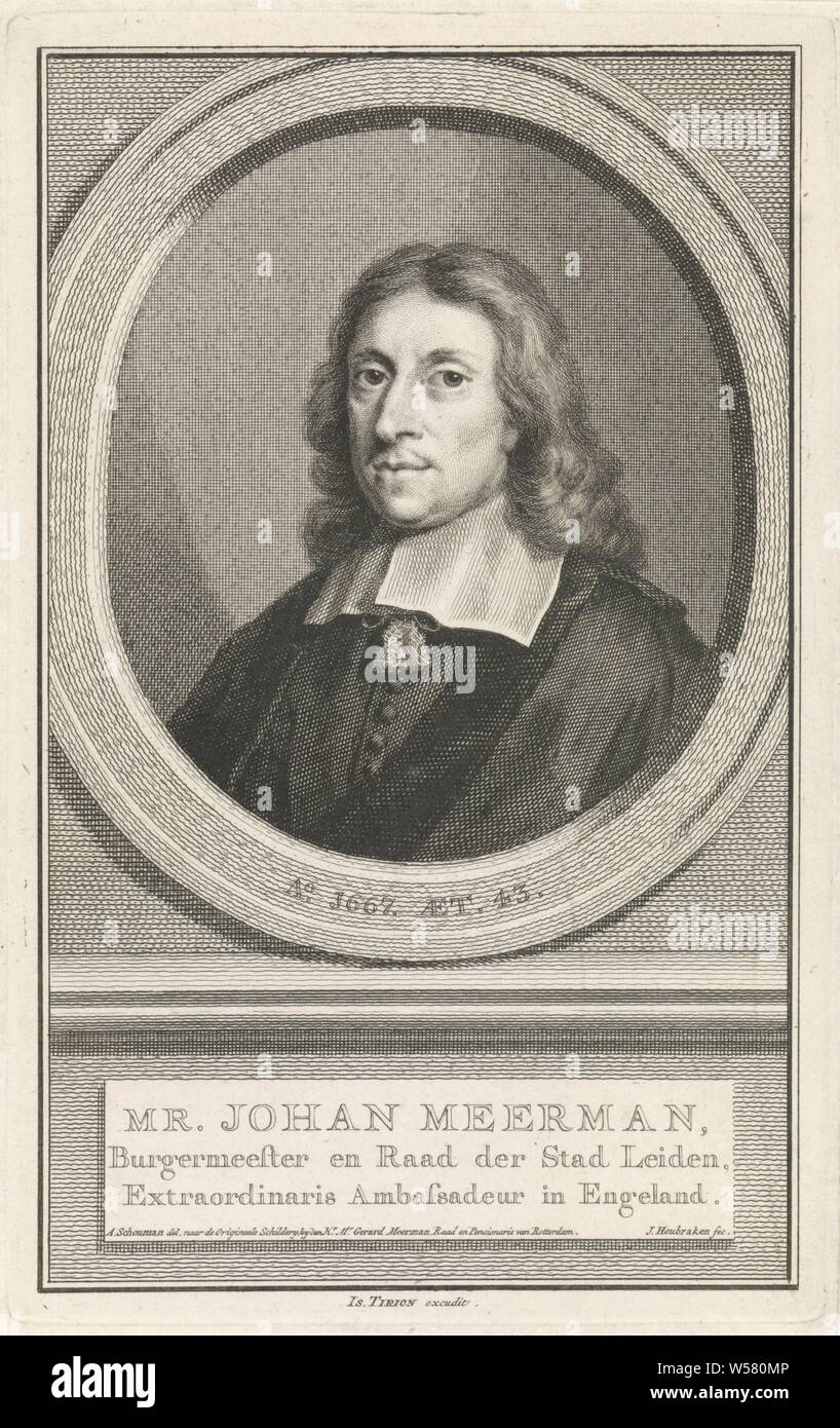 Portrait of Johan Meerman Johan Meerman (title on object), Bust to the ...