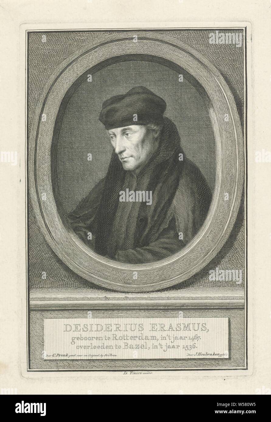 Portrait of Desiderius Erasmus Desiderius Erasmus (title on object ...