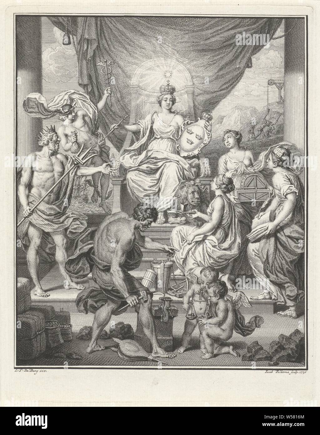 Throning personification of the Republic of the Netherlands, The ...