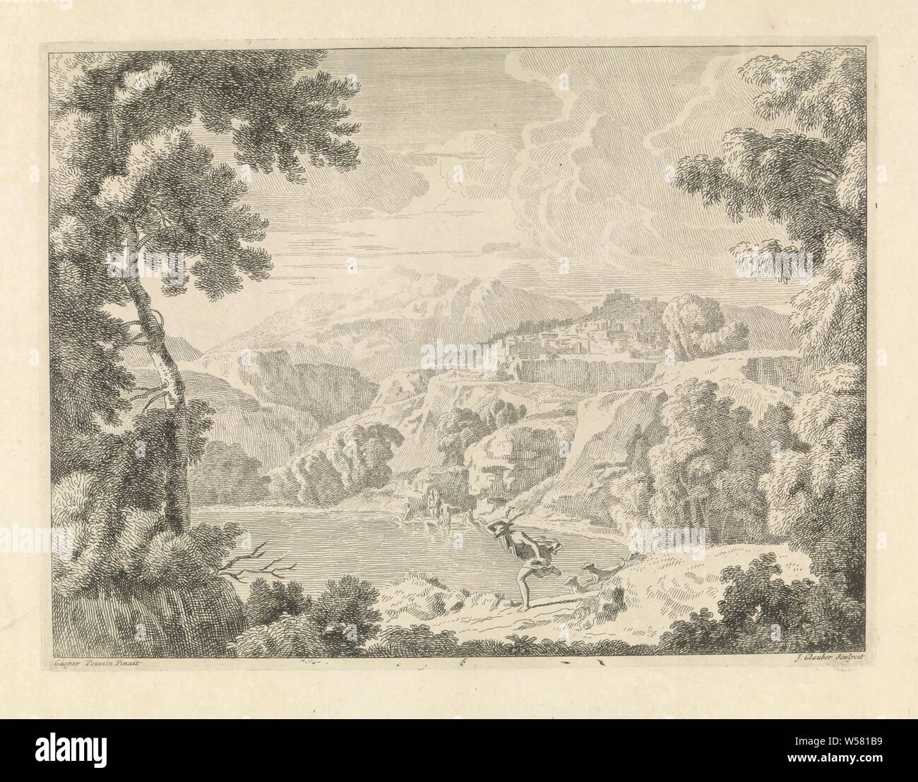 Actaeon is turned into a deer by the bathing Diana. Landscapes to ...
