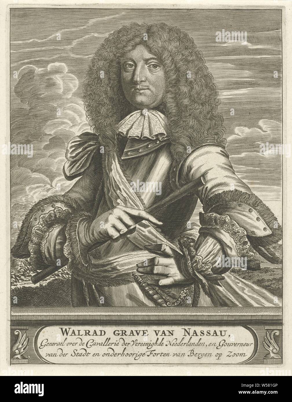 Portrait of Wolrat, count of Nassau-Usingen, Portrait half-length of ...