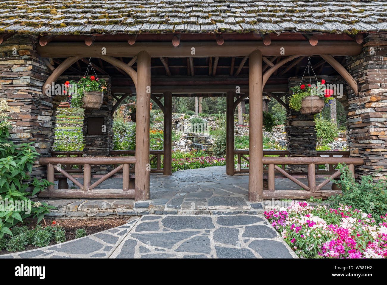 The Cascade Rock Gardens on the Grounds of the Administrative Building ...