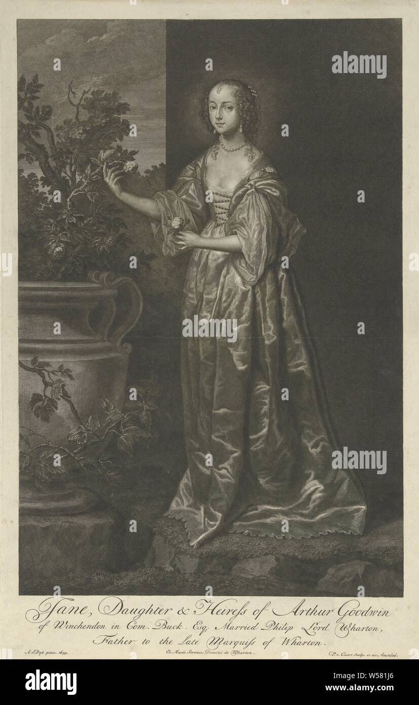 Portrait of Jane Goodwin, Jane Goodwin, only daughter of Arthur Goodwin ...