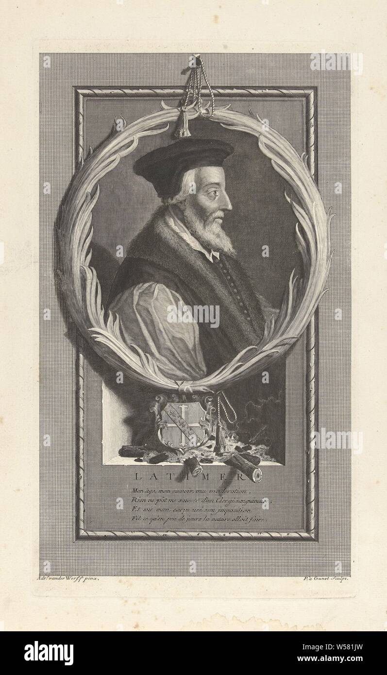 Portrait of Bishop Hugh Latimer, Hugh Latimer, Bishop of Worcester and ...
