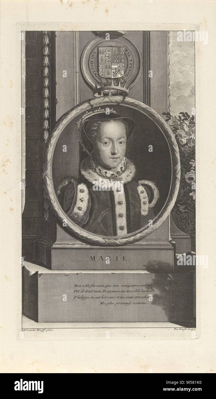 Portrait of Queen Maria I of England, Maria Tudor, Queen of England ...