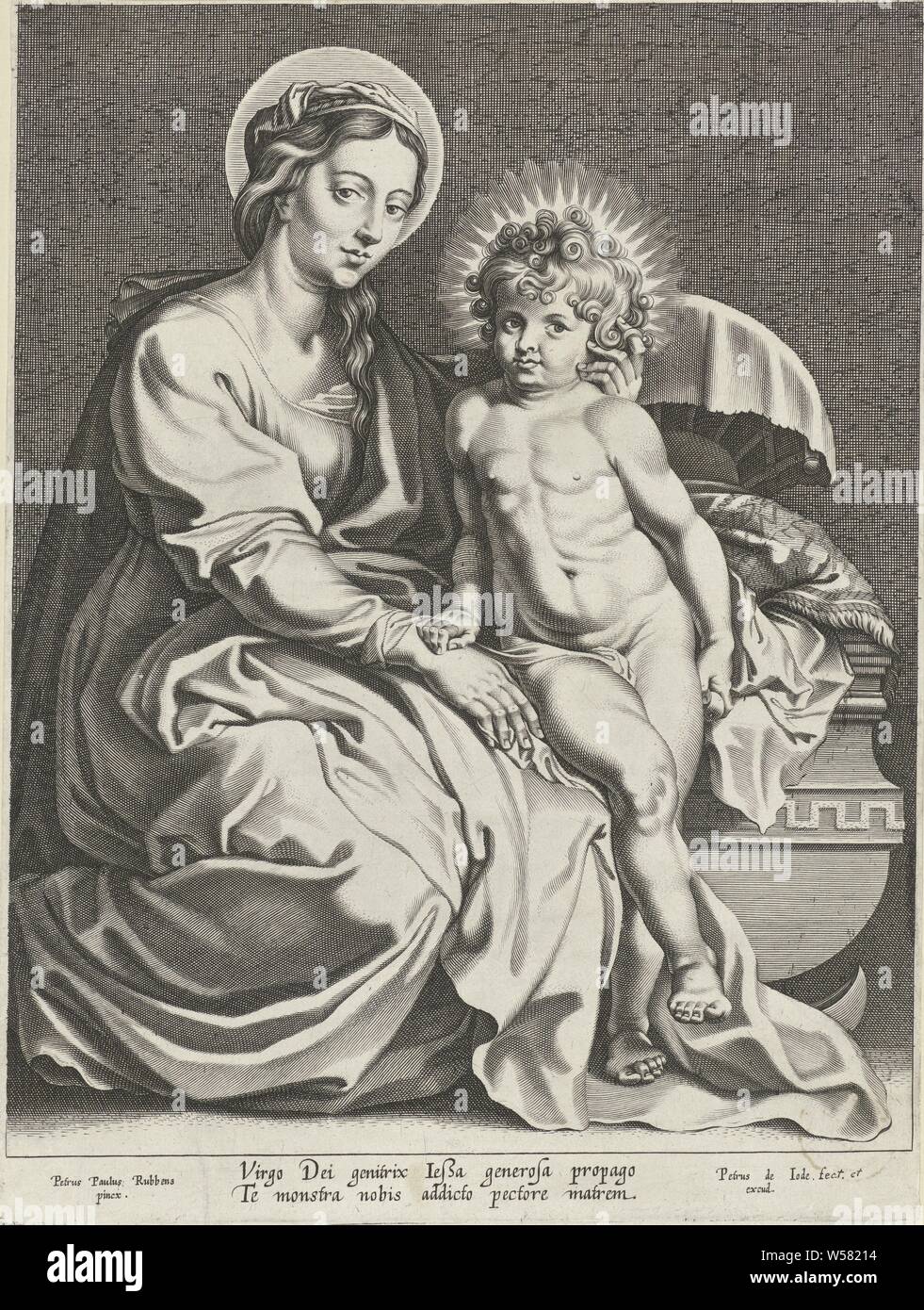 Virgin and Child with Christ at Cradle, Virgin and Child with Christ ...