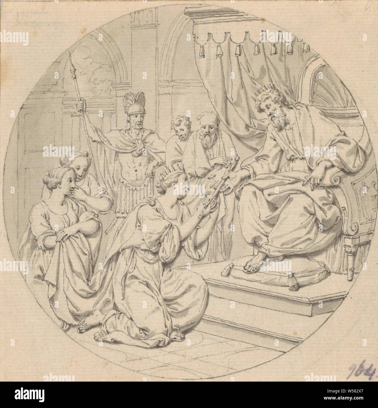 Esther for Ahasverus (in box with 43 drawings), Louis Fabritius Dubourg ...