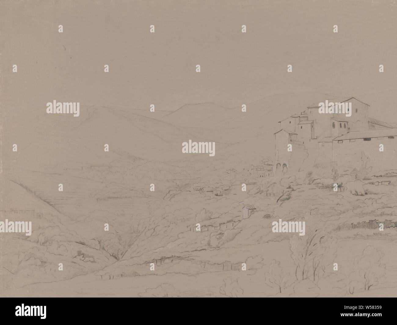 View in Tivoli, Drawing from a group of drawings of landscapes and ...
