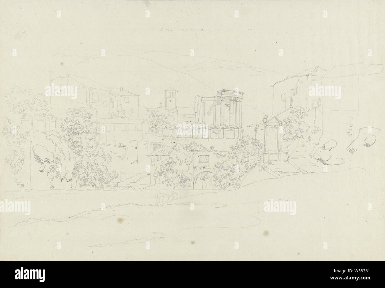 View of Tivoli, sketch, Drawing from a group of drawings of landscapes ...