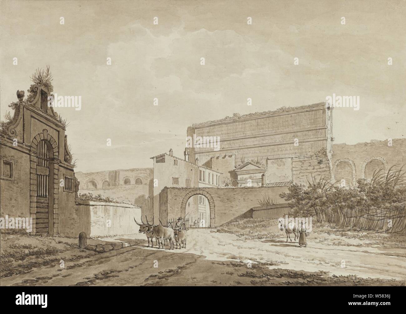 The Porta Maggiore in Rome The Porta Maggiore in Rome, Drawing from a ...