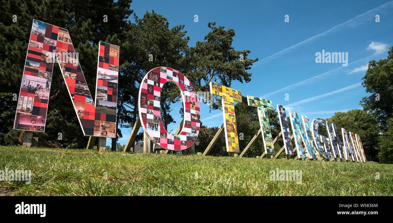 Nottingham UK 07/24/2019 University campus name sign Stock Photo - Alamy