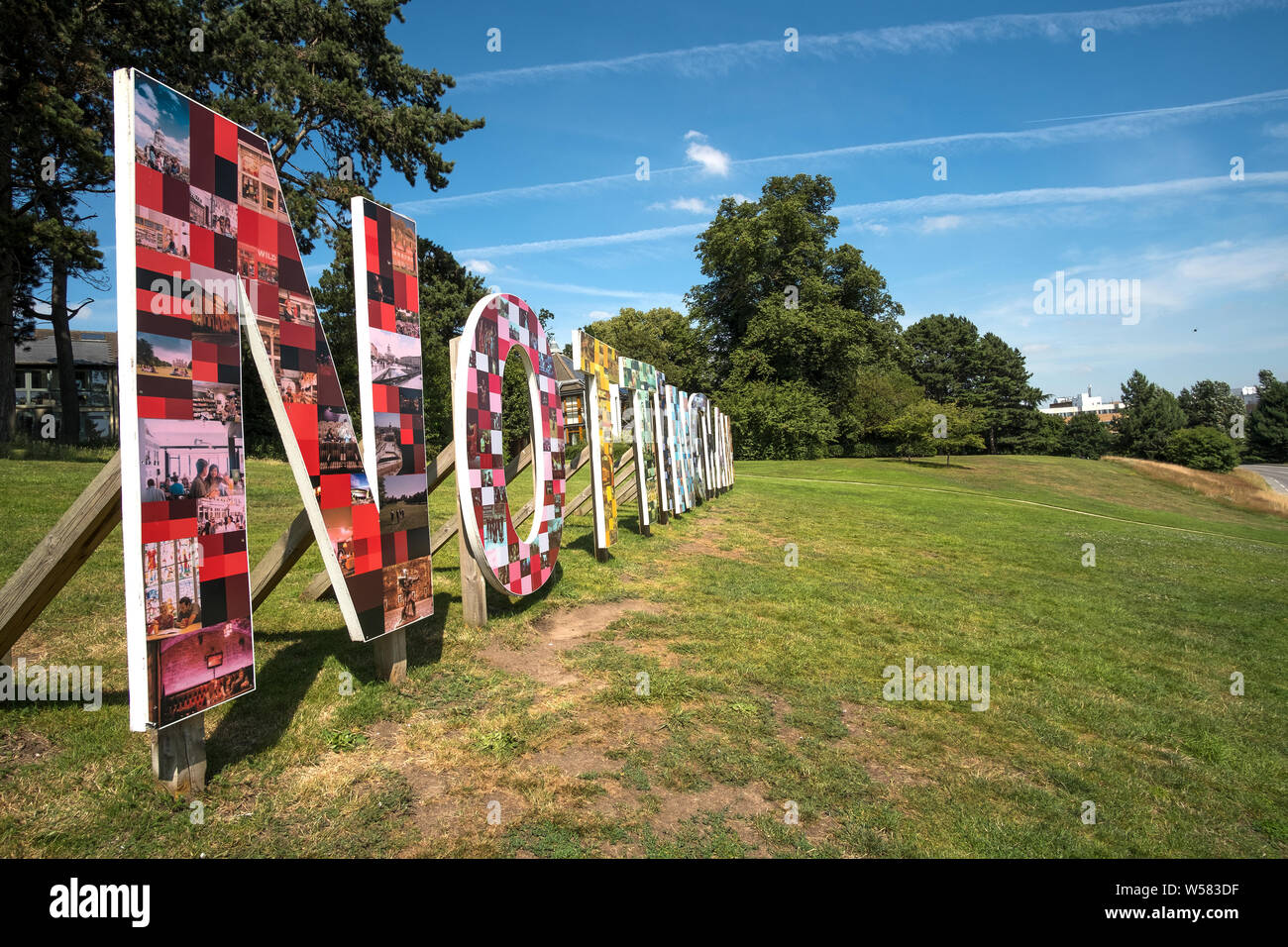 Nottingham UK 07/24/2019 University campus name sign Stock Photo - Alamy