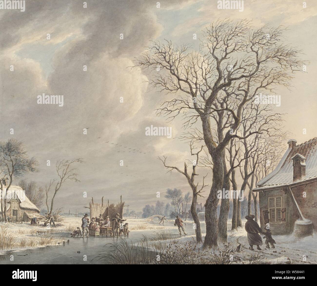 Winter landscape with ice entertainment, ice, freezing weather, winter ...