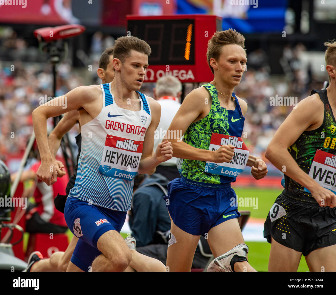 LONDON, ENGLAND - JULY 21: Jake Heyward of Great Britain and Amos ...
