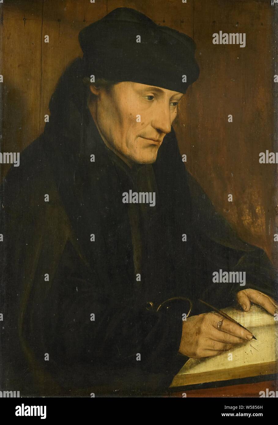 Portrait of the humanist erasmus writing hi-res stock photography and ...