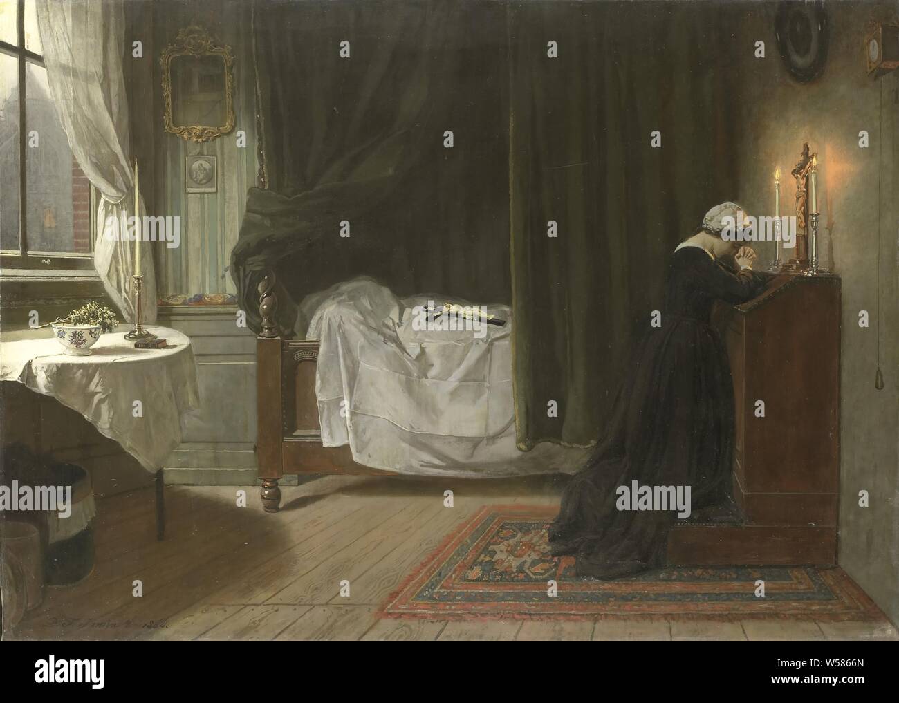 Woman At Peace On Deathbed