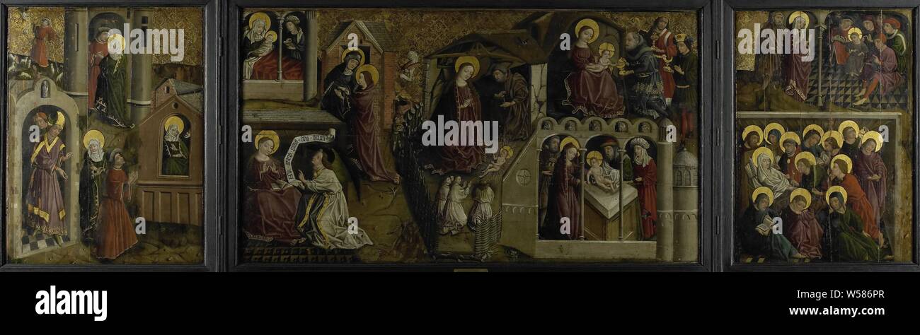 Triptych with Scenes from the Life of the Virgin, Triptych with scenes from the life of Mary. In ...