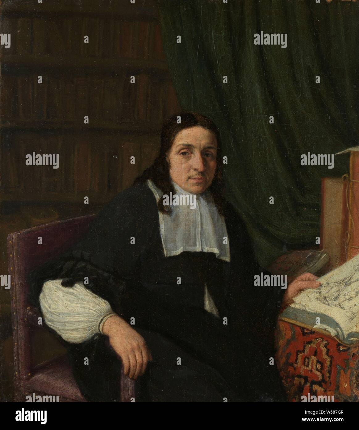 Portrait of a scholar, Portrait of a scholar. Portrait of a man, half ...