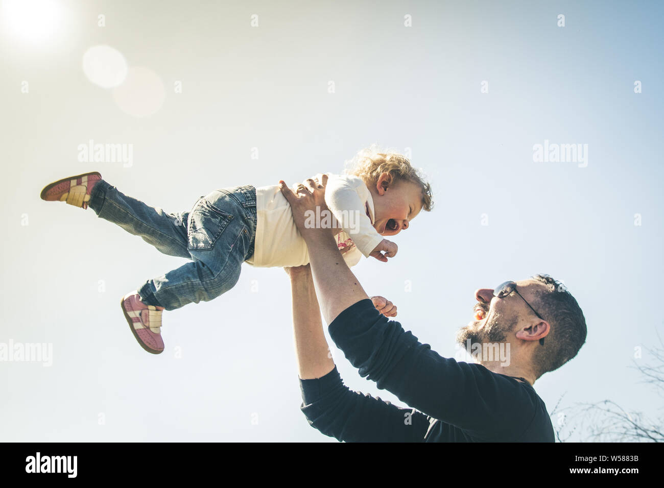 Father Daughter Silhouette High Resolution Stock Photography and Images ...