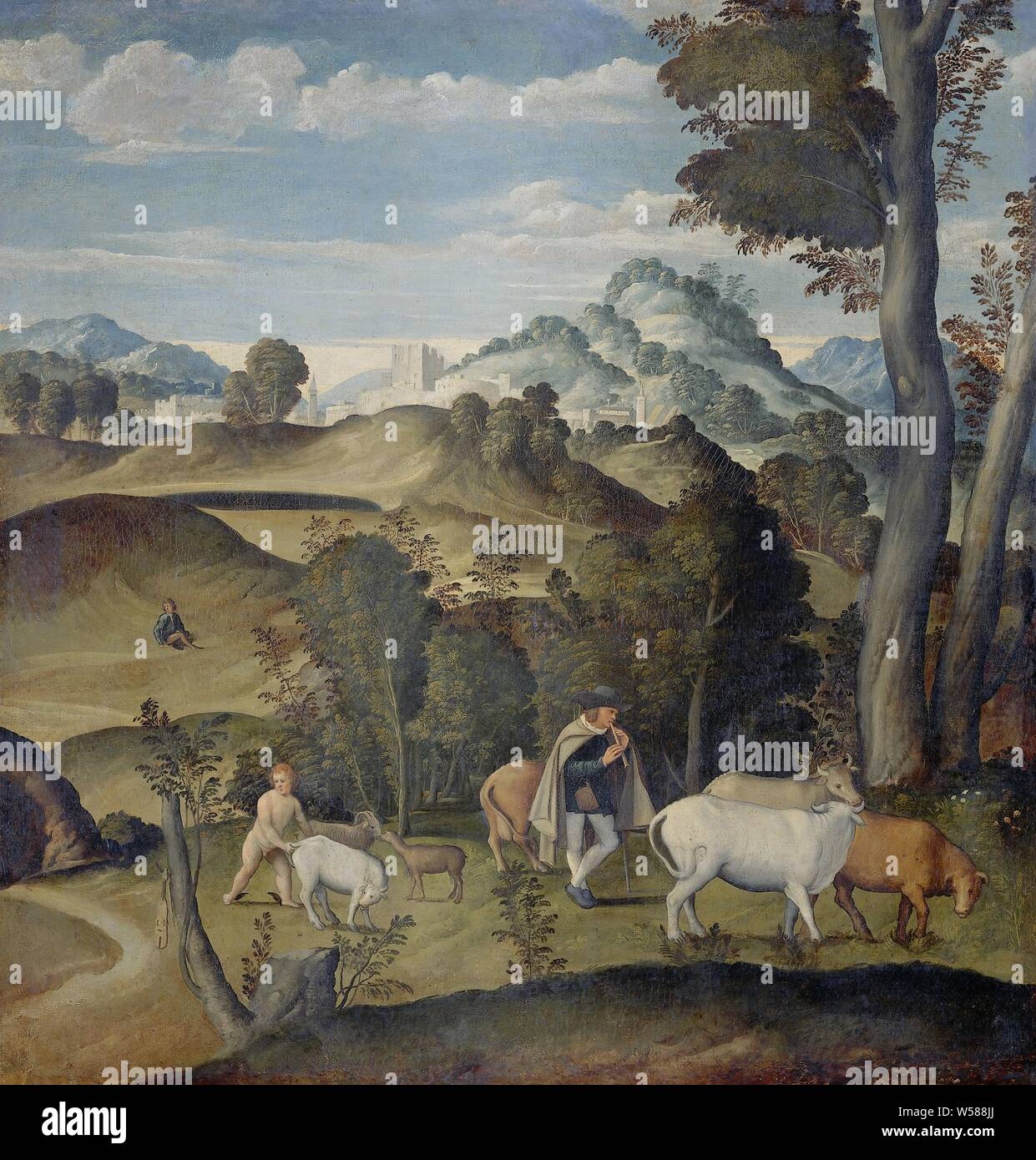 Young shepherd with a flute hi-res stock photography and images - Alamy