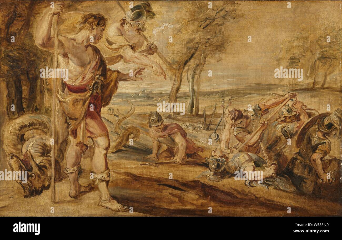 Cadmus Sowing Dragon's Teeth, Cadmus sows the dragon teeth. In a ...