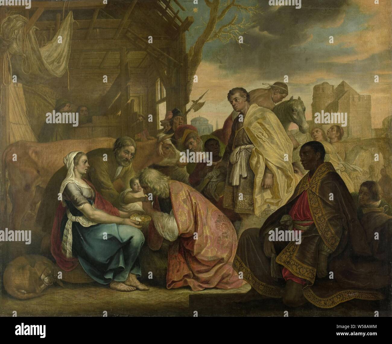 The Adoration of the Magi, The Adoration of the Magi. On the left the ...