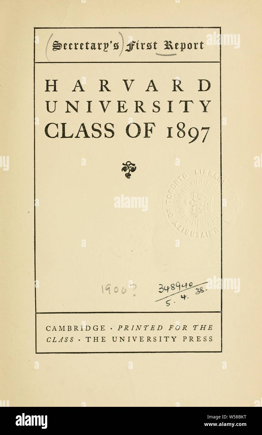 Class Of 1897 High Resolution Stock Photography and Images - Alamy