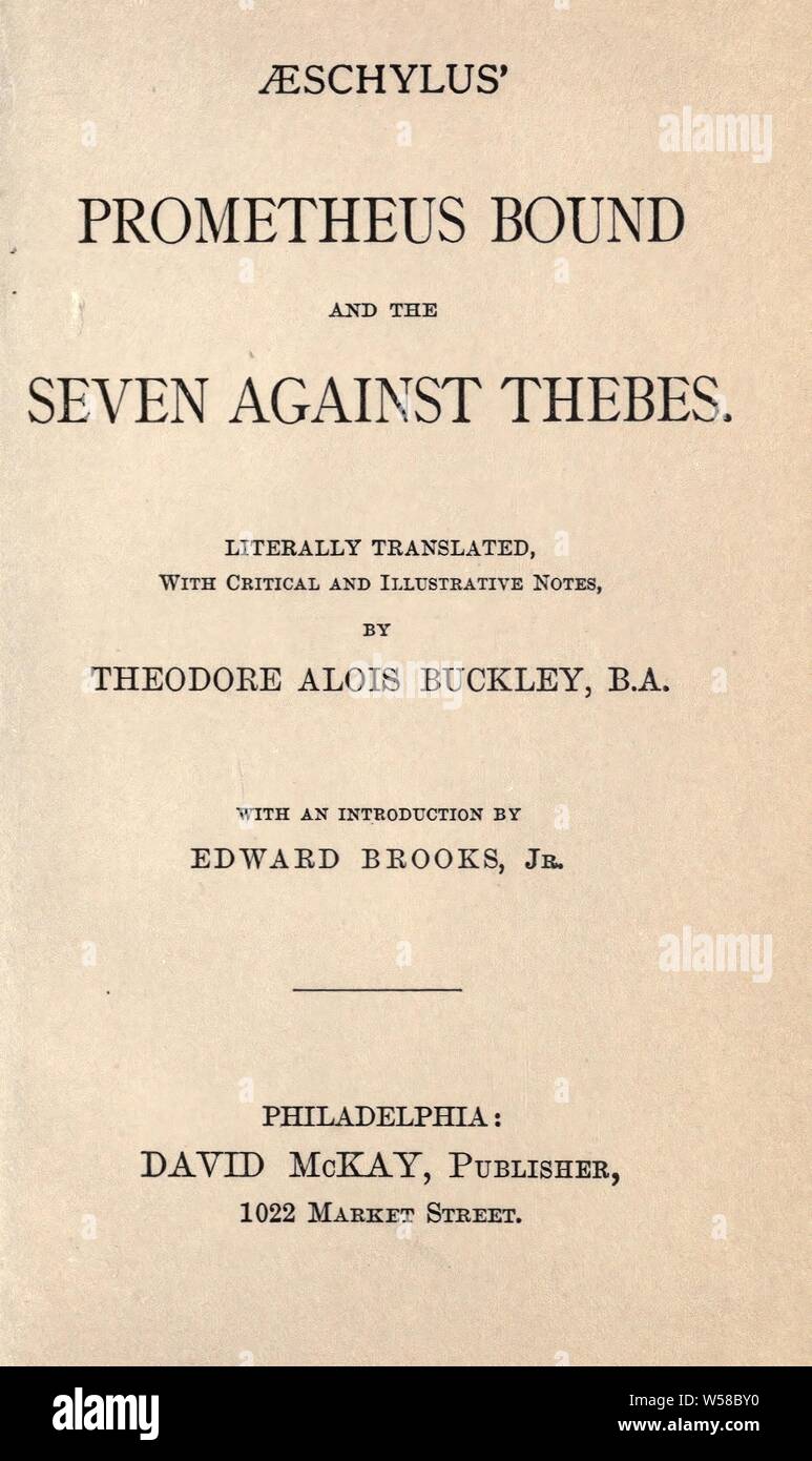 Prometheus Bound Aeschylus