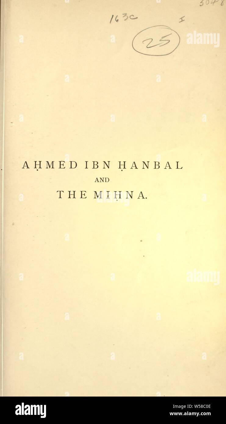 Ibn hanbal hi-res stock photography and images - Alamy