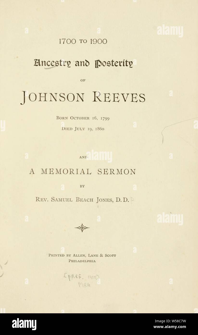 Johnson reeves hi-res stock photography and images - Alamy