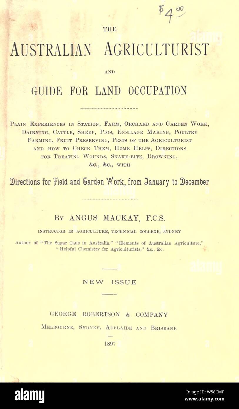 Australian agriculturist hi-res stock photography and images - Alamy