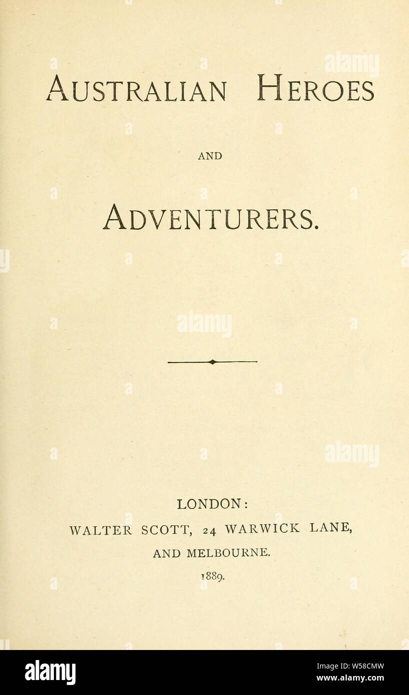 Australian heroes and adventurers Stock Photo - Alamy