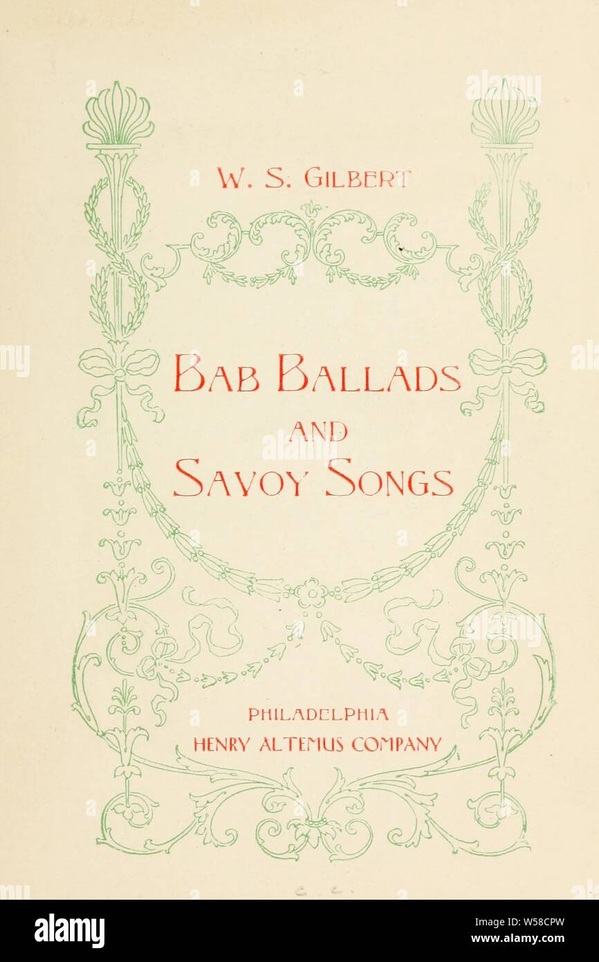 W.s. gilbert hi-res stock photography and images - Alamy