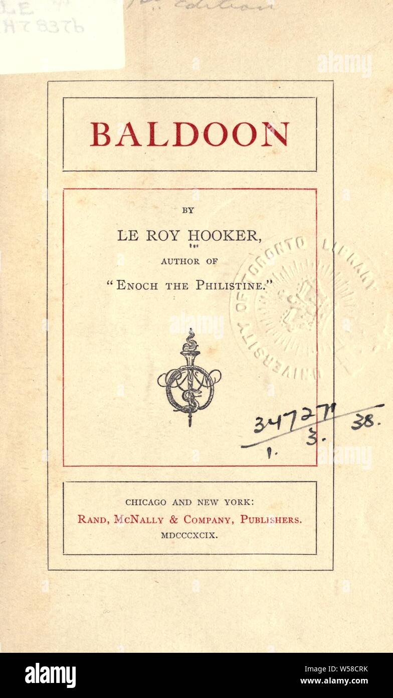 Baldoon : Hooker, LeRoy Stock Photo - Alamy