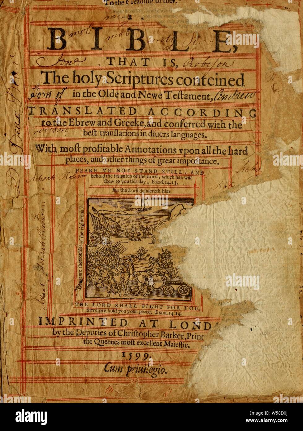 Great bible title page hi-res stock photography and images - Alamy