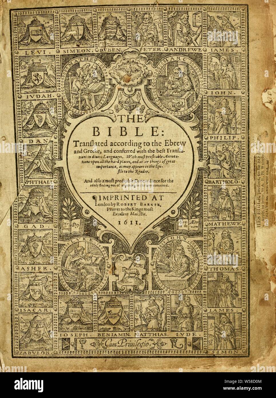 Great bible title page hi-res stock photography and images - Alamy