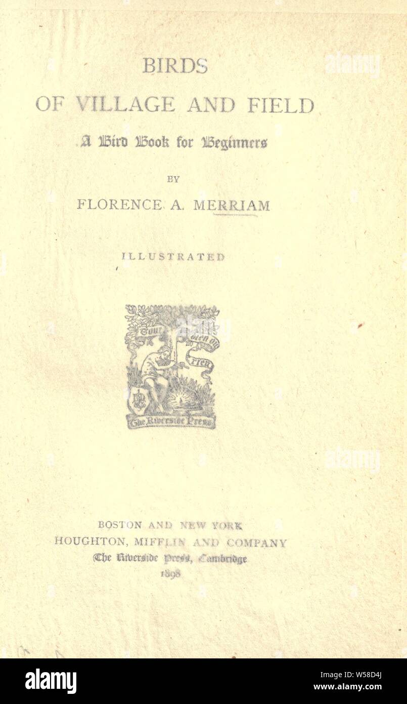 Florence merriam bailey hi-res stock photography and images - Alamy