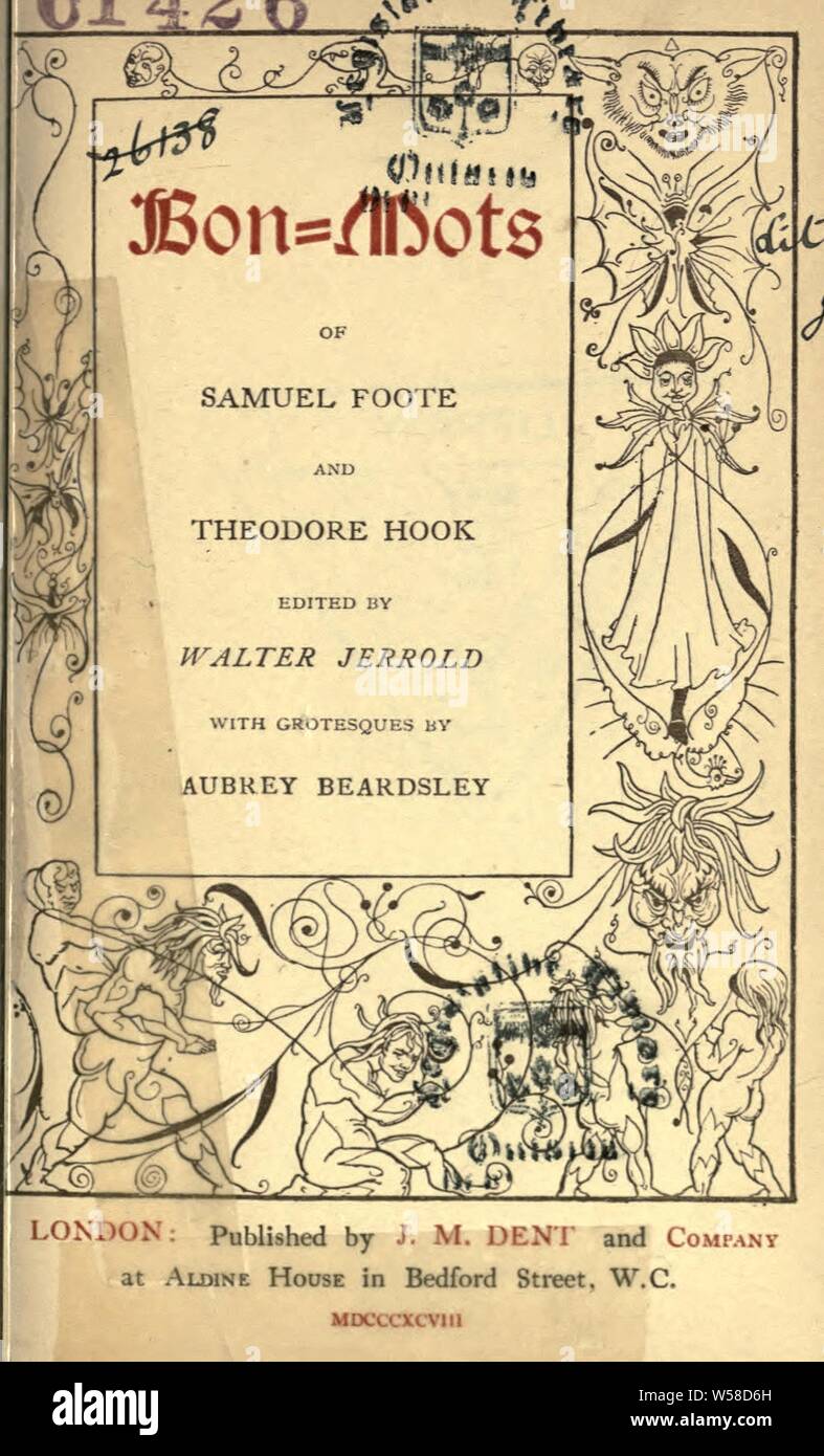 Bon-mots of Samuel Foote and Theodore Hook : Foote, Samuel, 1720-1777 ...
