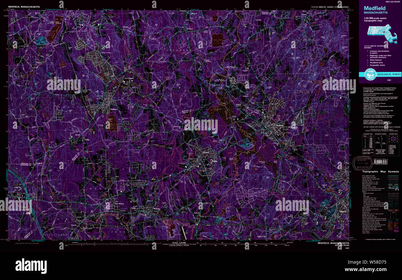 Map of medfield hi-res stock photography and images - Alamy