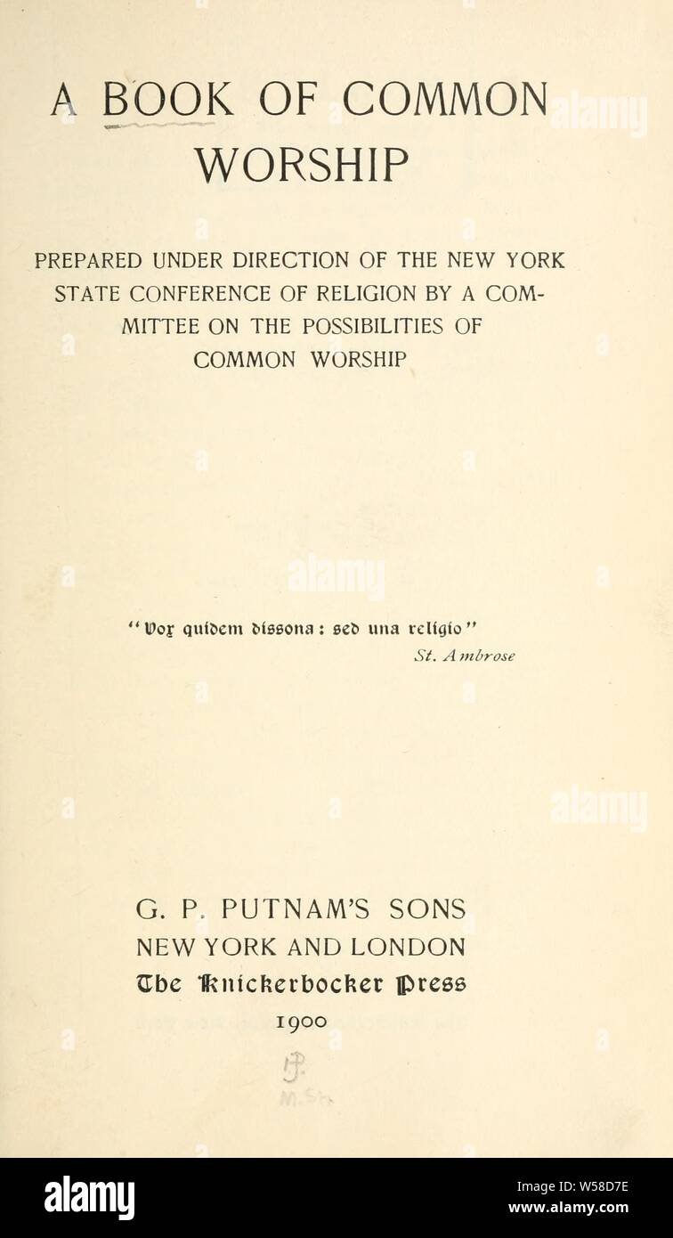 A book of common worship Stock Photo - Alamy