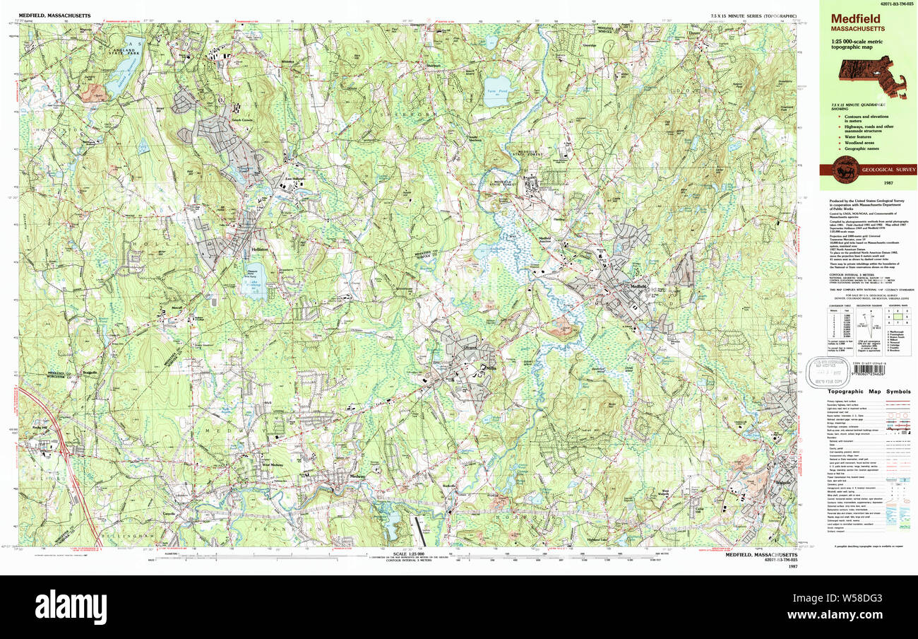 Map of medfield hi-res stock photography and images - Alamy