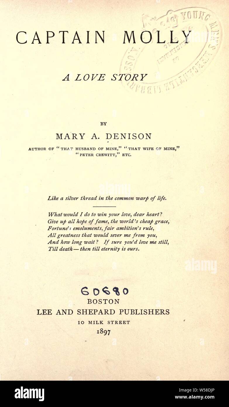 Captain Molly; a love story : Denison, Mary A. (Mary Andrews), 1826 ...