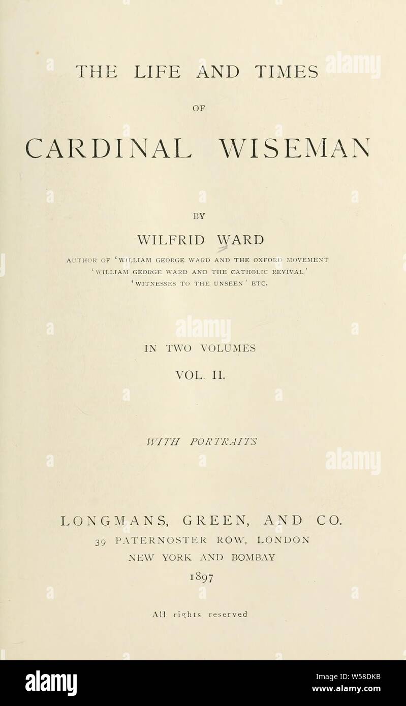 Wiseman cardinal hi-res stock photography and images - Alamy