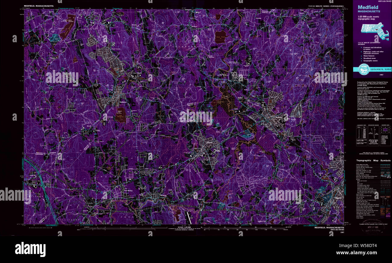 Map of medfield hi-res stock photography and images - Alamy