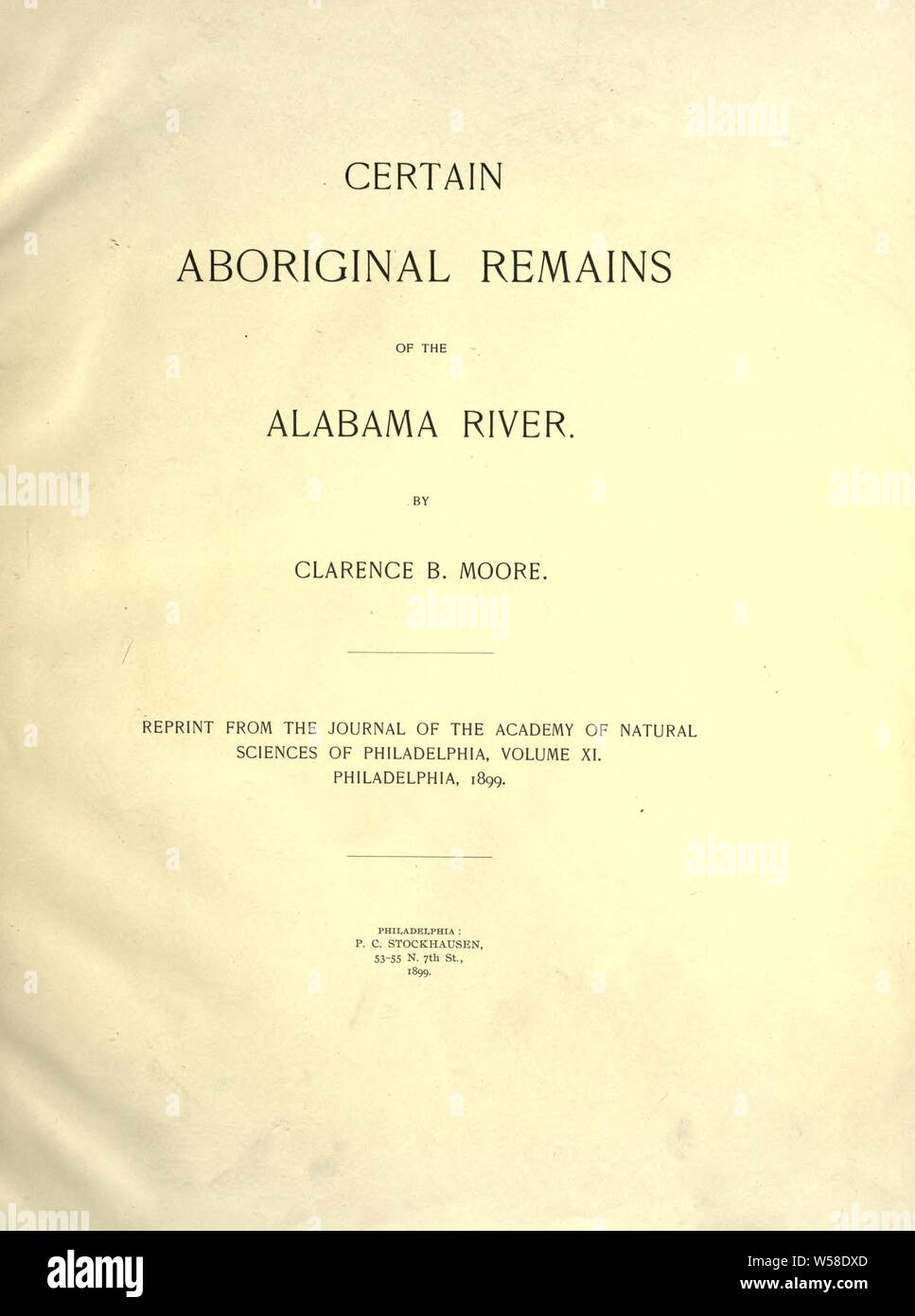 Certain aboriginal remains of the Alabama river : Moore, Clarence B ...