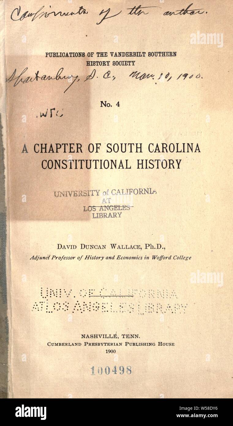 South carolina constitutional history hi-res stock photography and images - Alamy