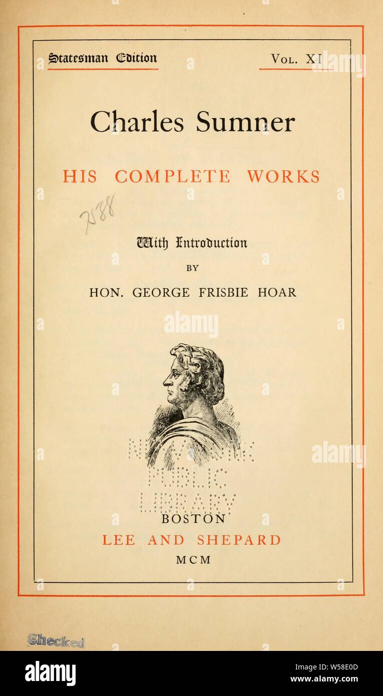 George sumner hi-res stock photography and images - Alamy